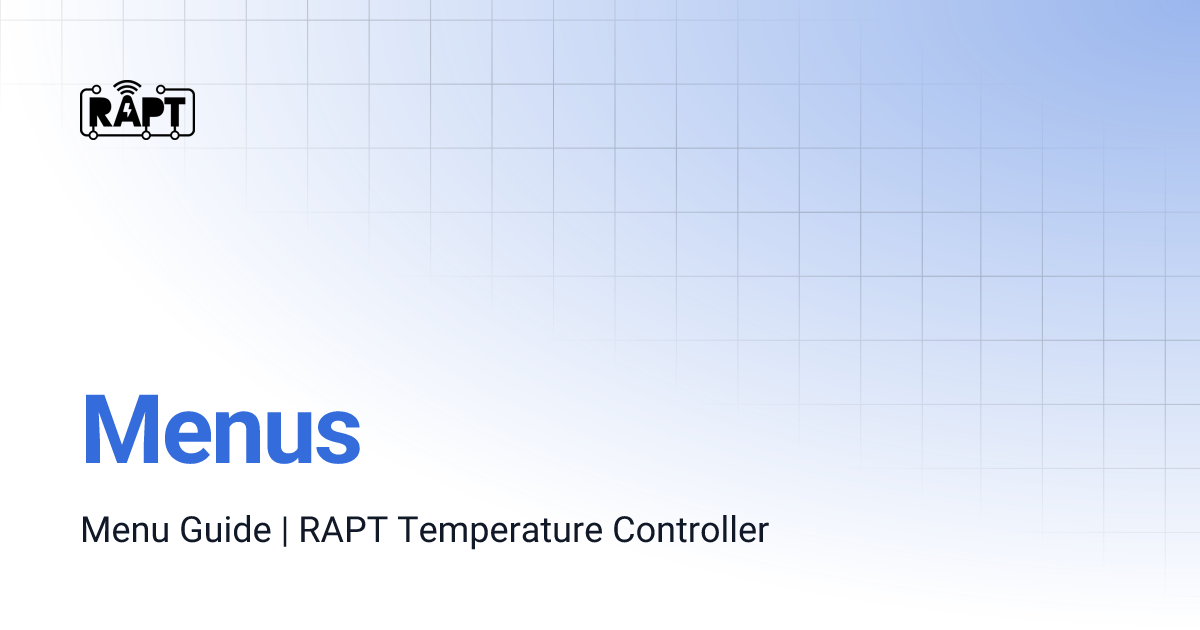 Menus | KegLand RAPT Portal Help