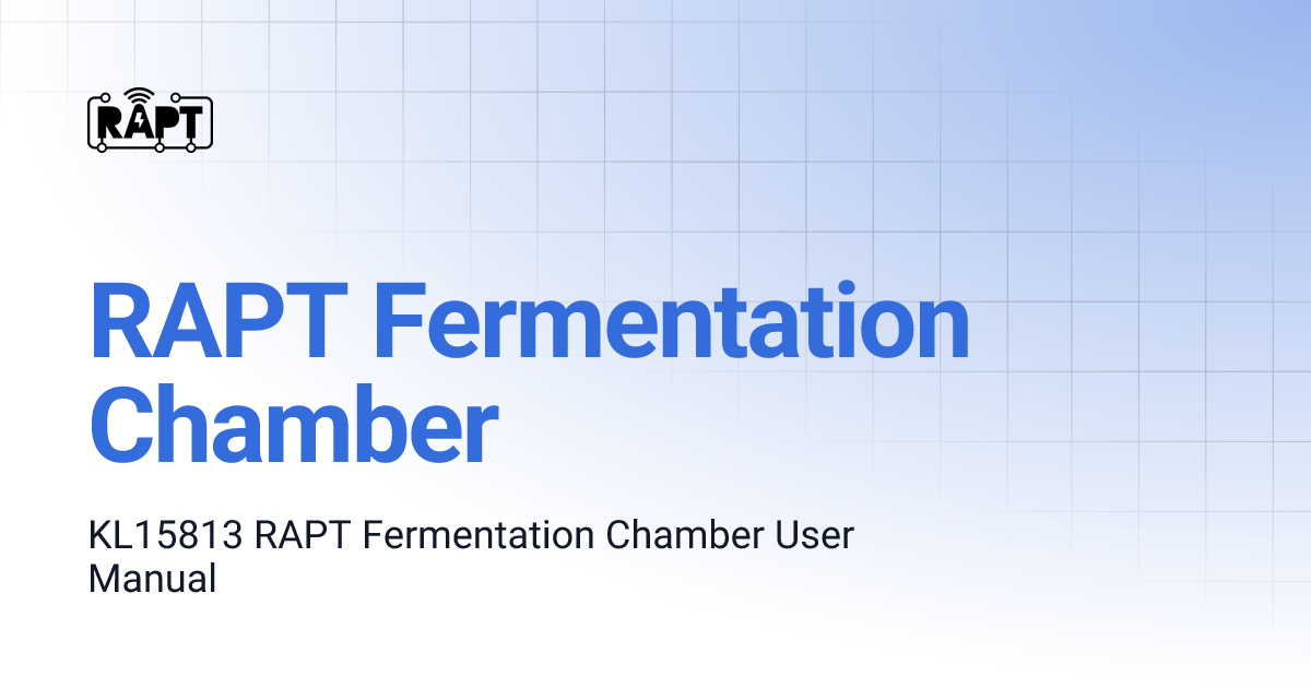 RAPT Fermentation Chamber | KegLand RAPT Portal Help
