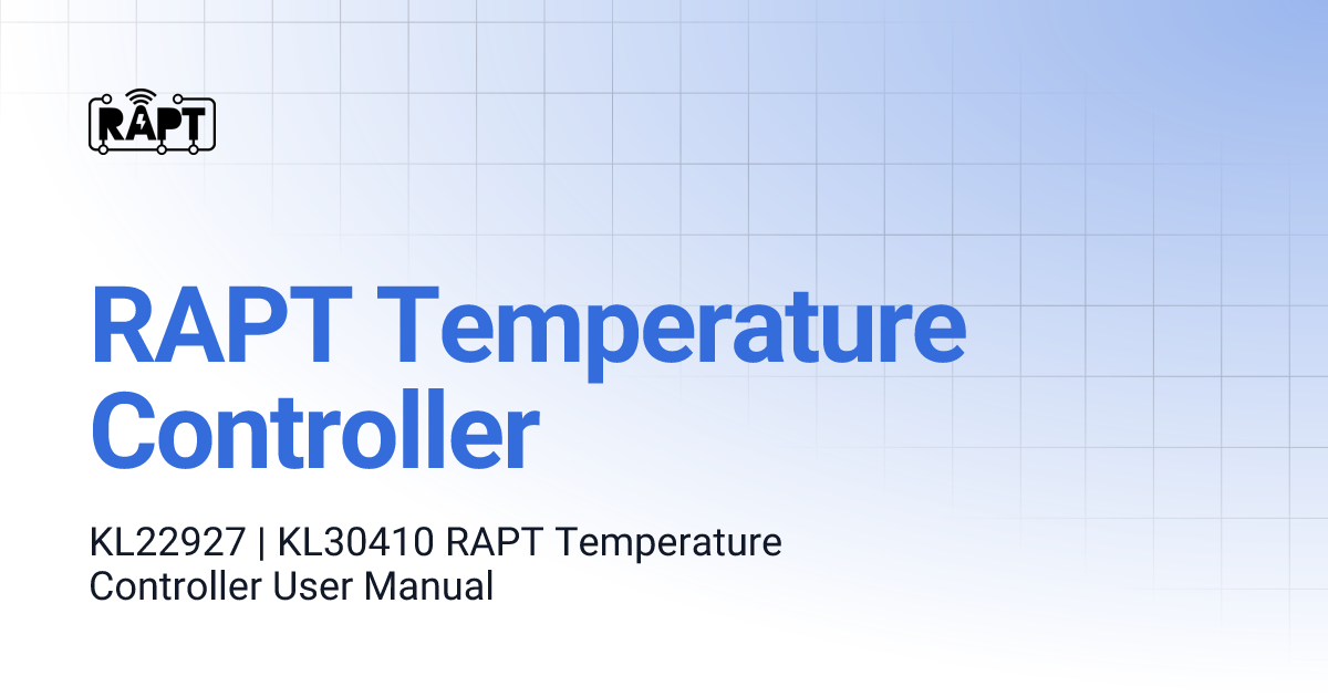 RAPT Temperature Controller | KegLand RAPT Portal Help