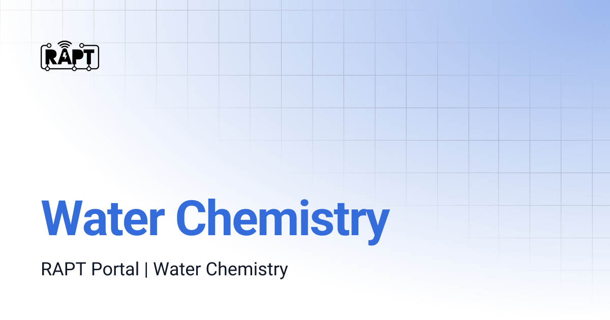 Water Chemistry | KegLand RAPT Portal Help