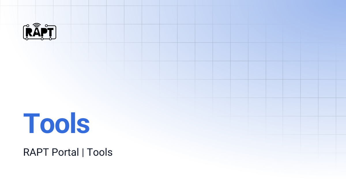 Tools | KegLand RAPT Portal Help